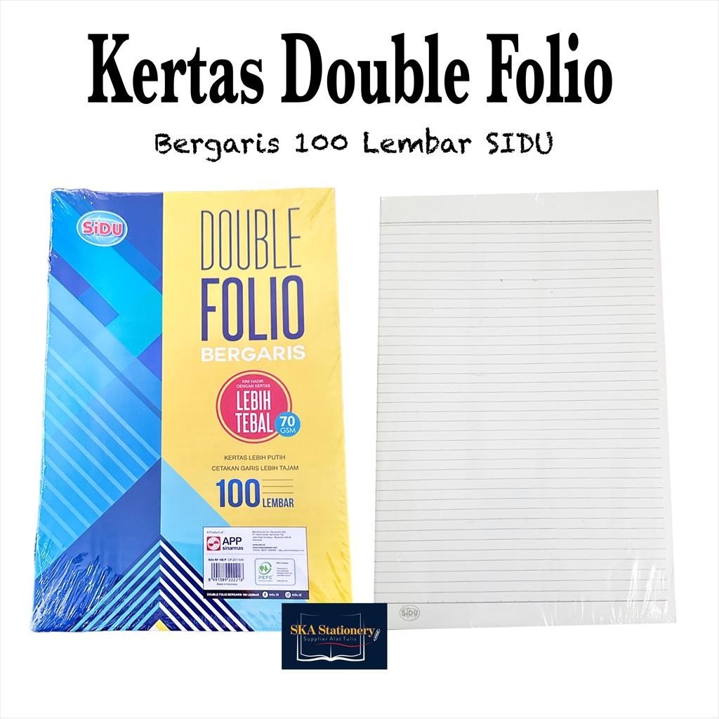 Double Folio Striped Paper 100 Sheets SIDU (Pack) | Shopee Philippines