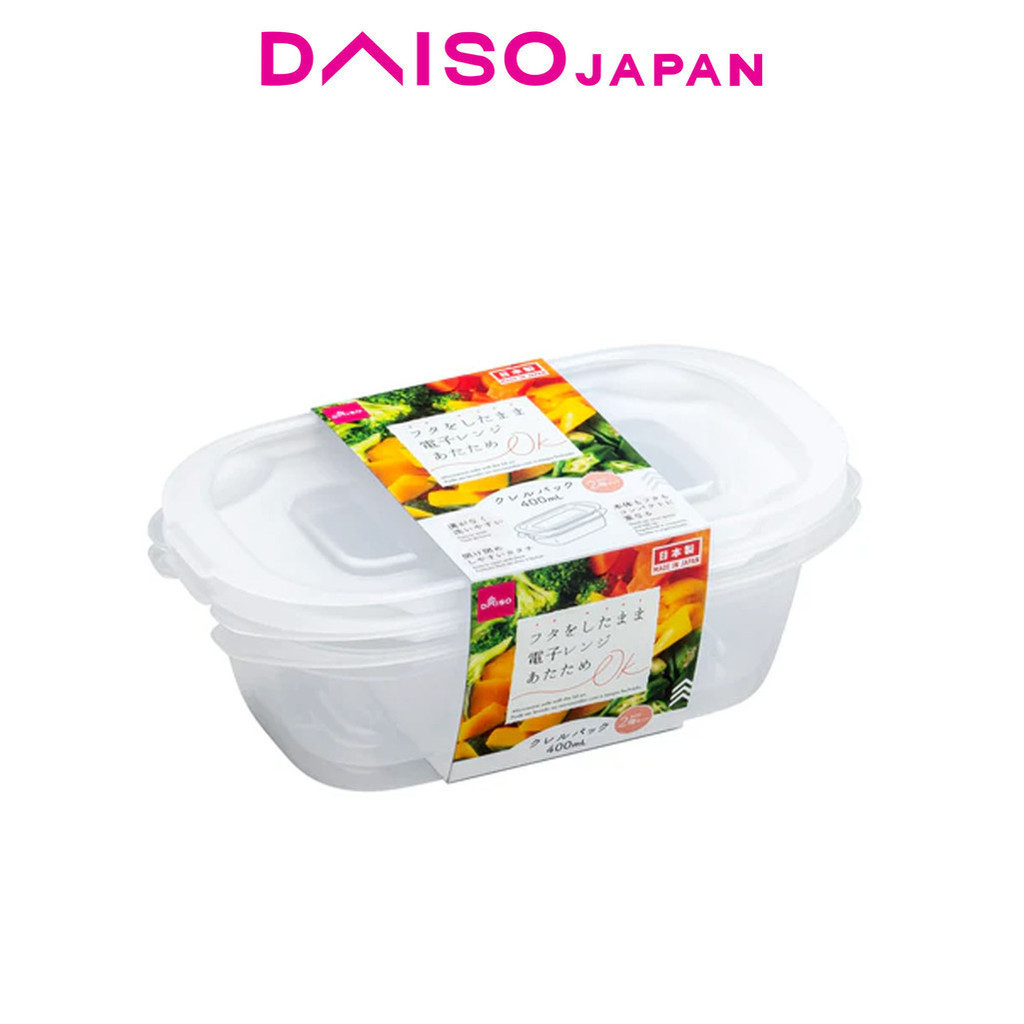 Daiso Clear Food Storage Container (400ml, 2pcs) | Shopee Philippines