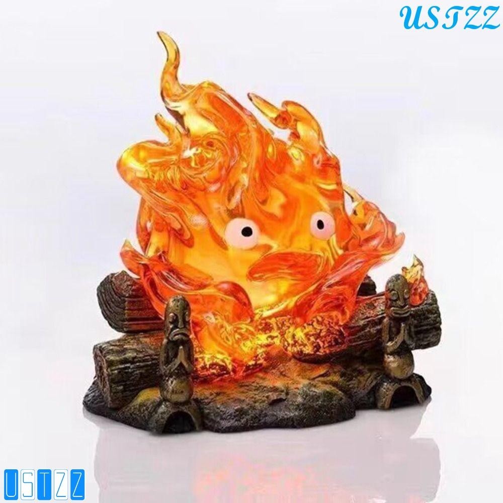 USTZZ Calcifer Action Figure, Anime Character Breathing Lamp Calcifer ...