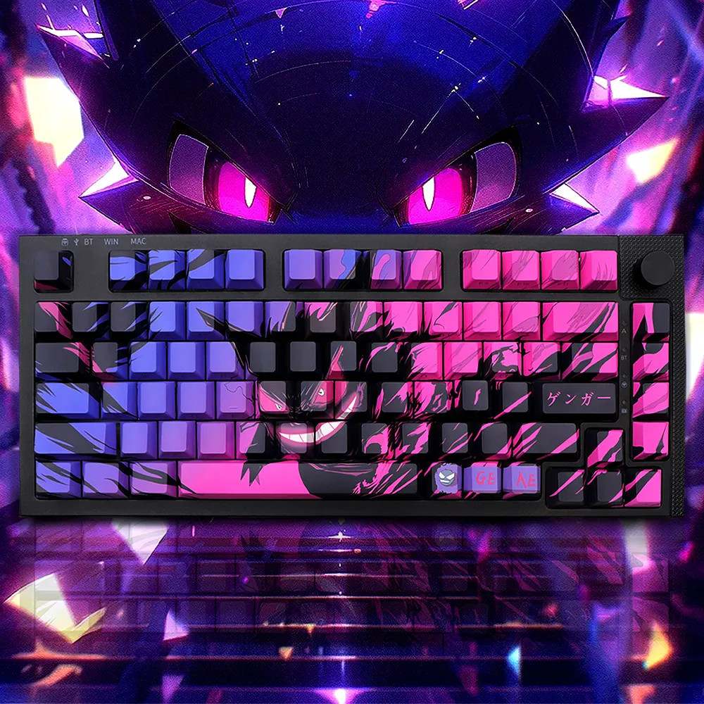 Gengar Keycap Cherry Profile 136 Keys PBT Five-sided Dye Sublimation ...