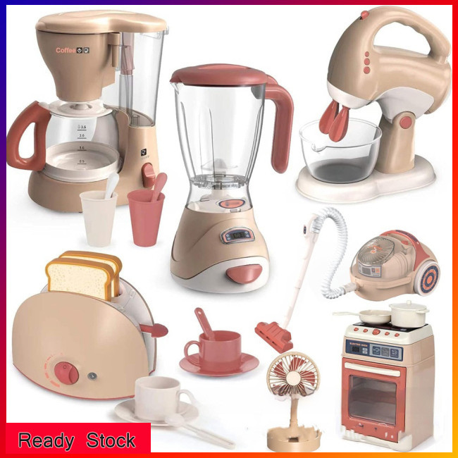 LK Kids Kitchen Appliances Toys Pretend Play Kitchen Set Juicer Toaster ...