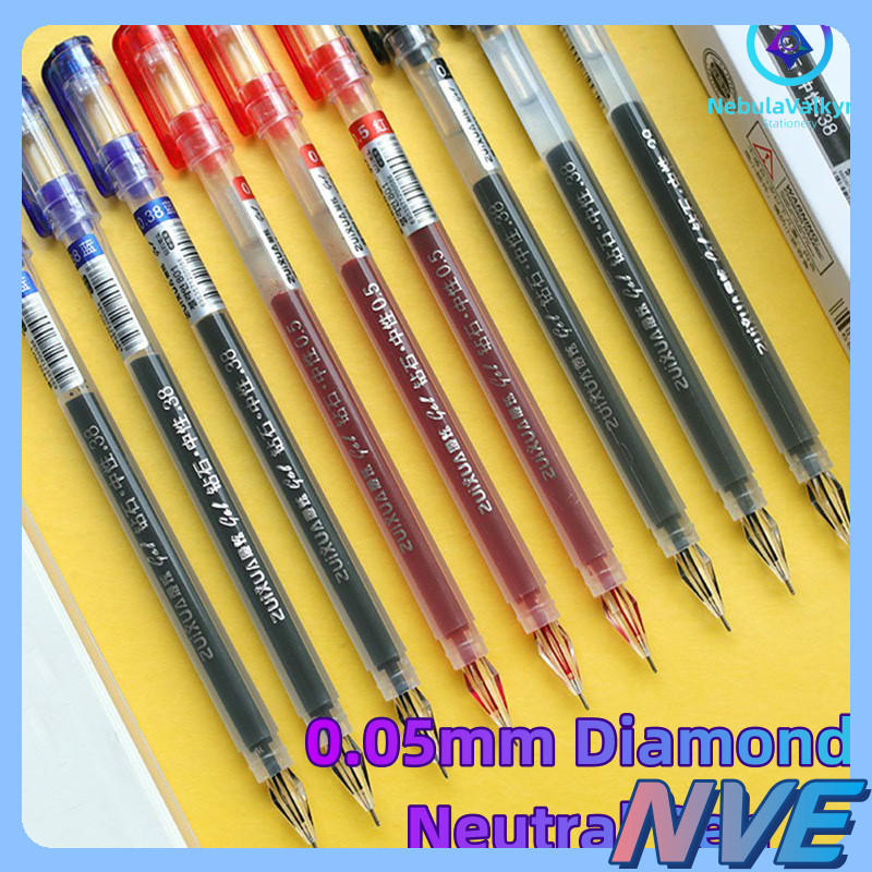 NVE Large Capacity 0.5 mm Diamond Tip Plastic Gel Ink Pen Signature ...