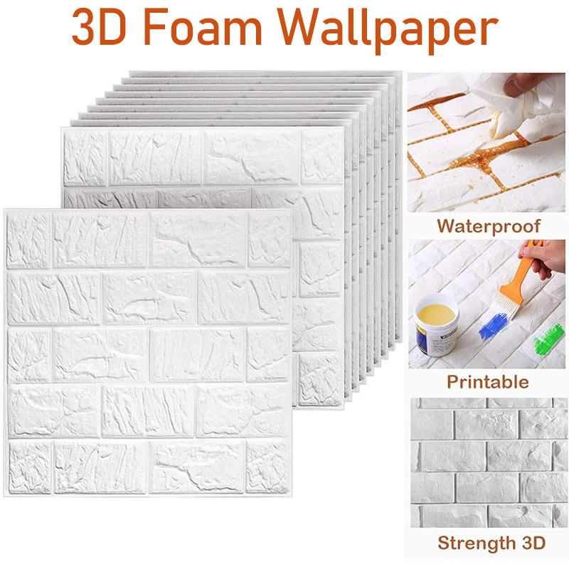 20/50/100Pcs 3D Foam Wallpapers/DIY Self-adhesive Wall Sticker ...