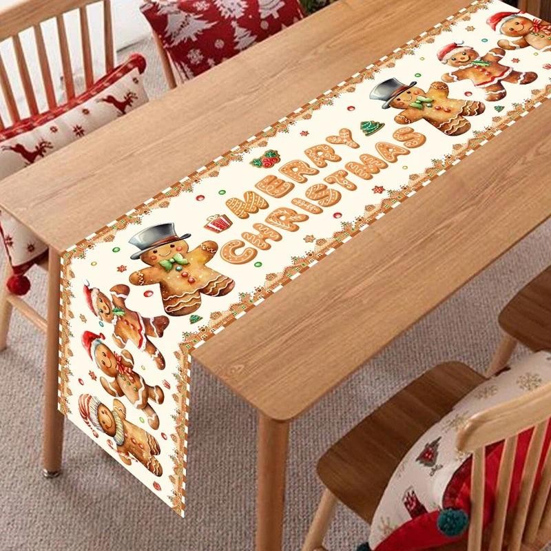 Gingerbread Man Christmas Table Runner Christmas Decorations For Home ...