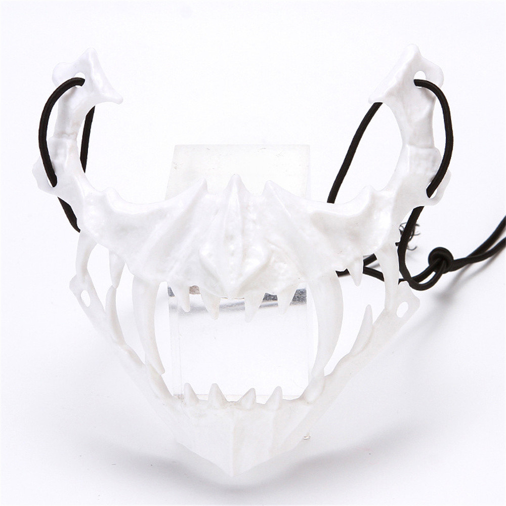1Pcs Halloween Cosplay Mask Plastic Half Mask Scary Horror Skeleton ...