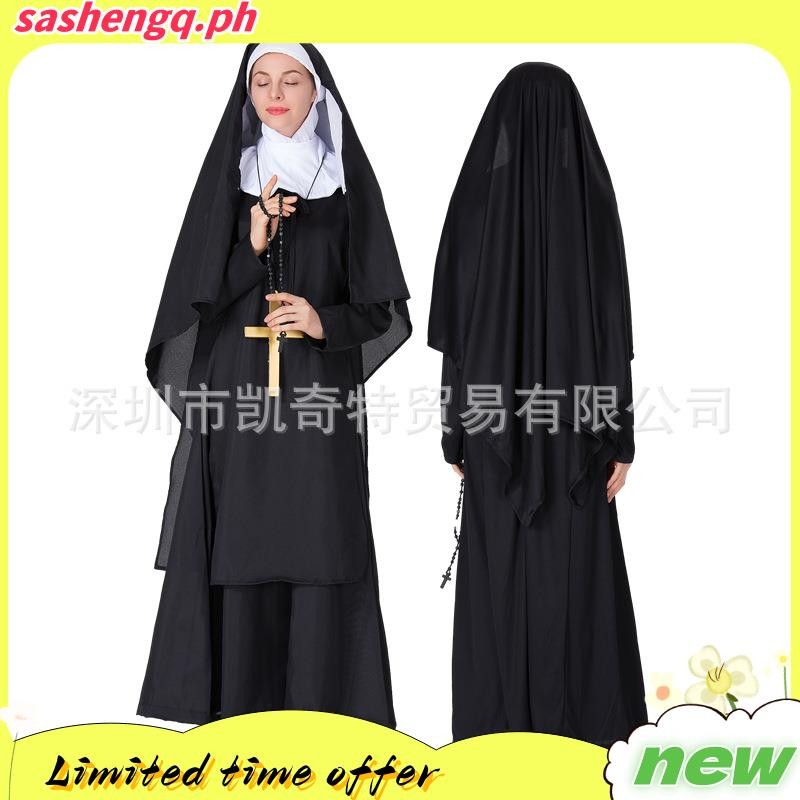 Lolanta Kids Girl Nun Costume Halloween Cosplay Virgin Mary Outfit ...