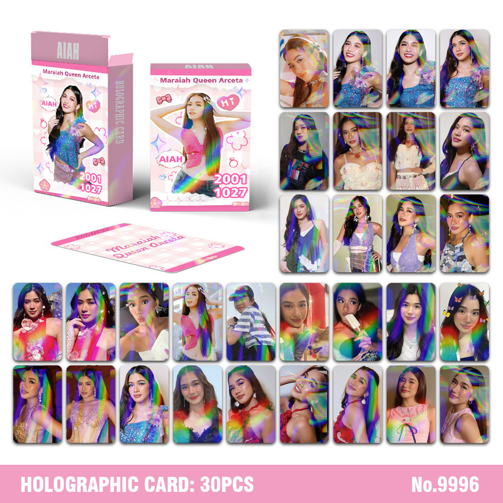MIKHA AIAH BINI Lomo Cards 30pcs Holographic Card Jollibini Photocard ...