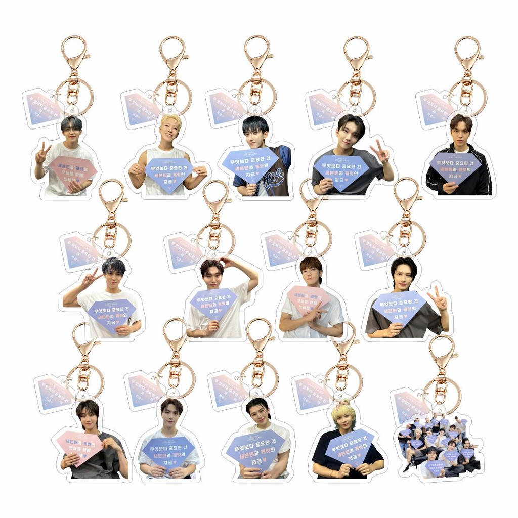 Seventeen Acrylic Key Chain CARAT LAND FAN MEETING Transparent Keyring ...
