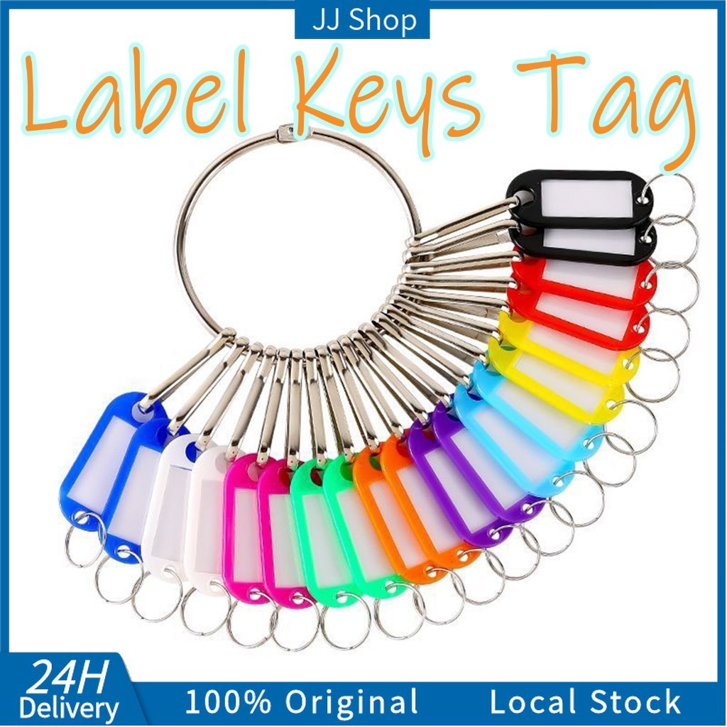 Keys Tag Plastic Blank Labeling Keys Tag Multiple Colour ID Label Name ...