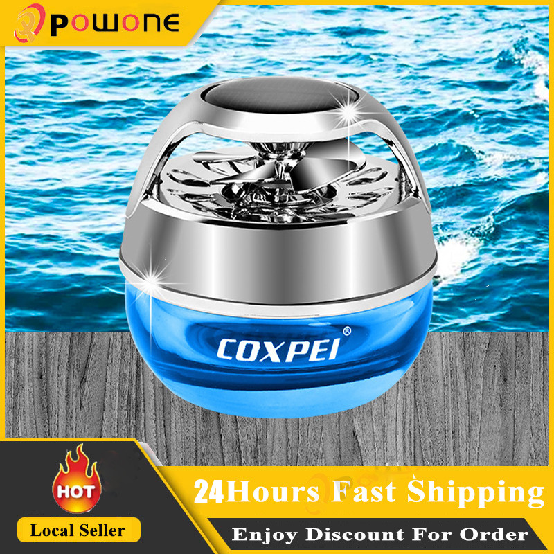 1PCS New Car Aromatherapy Diffuser Solar car Solar rotating adornment ...