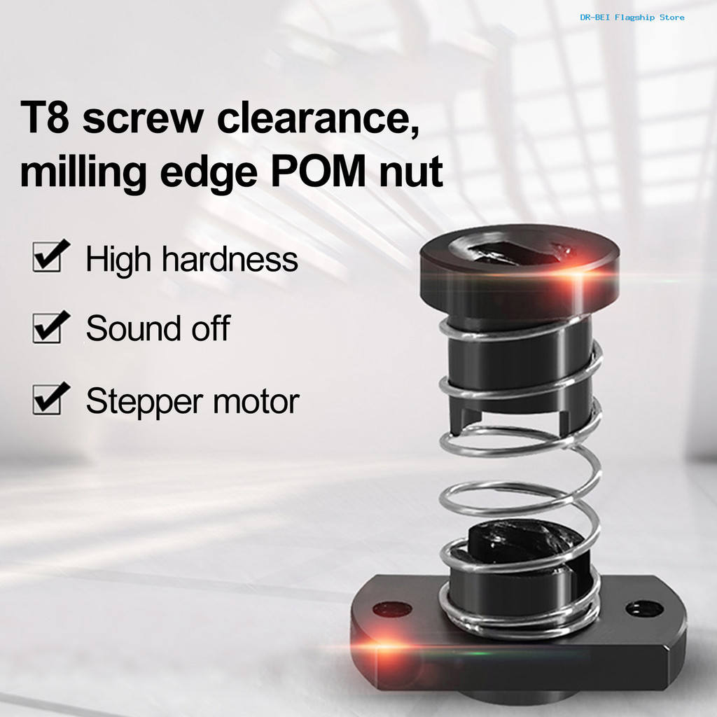 BE-3D Printer Anti Backlash Nut 2mm Pitch 8mm Leads Acme Threaded Rod ...