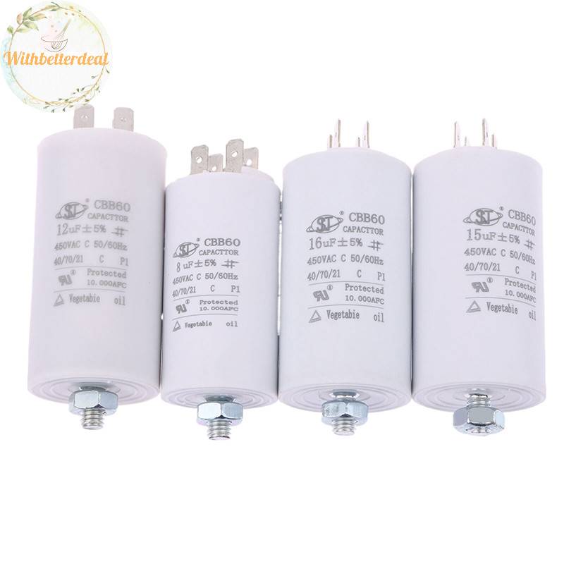Withbetter 4-18uf Capacitor CBB60 Motor Run Capacitors Water Pump Starg ...