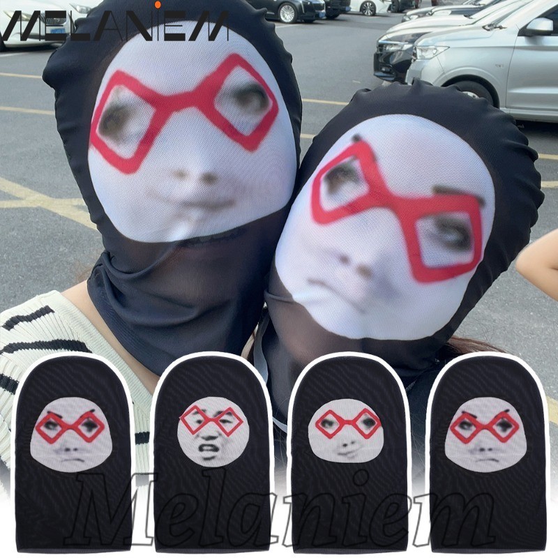Mask - Funny Meme Expression Mask - Breathable, Mesh, Sun Protection ...