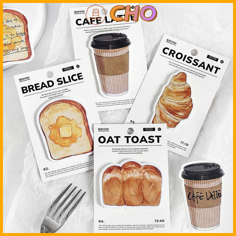 CHO⭐Good Weather Series Post-it Notes Bread Toast Special-shaped ...