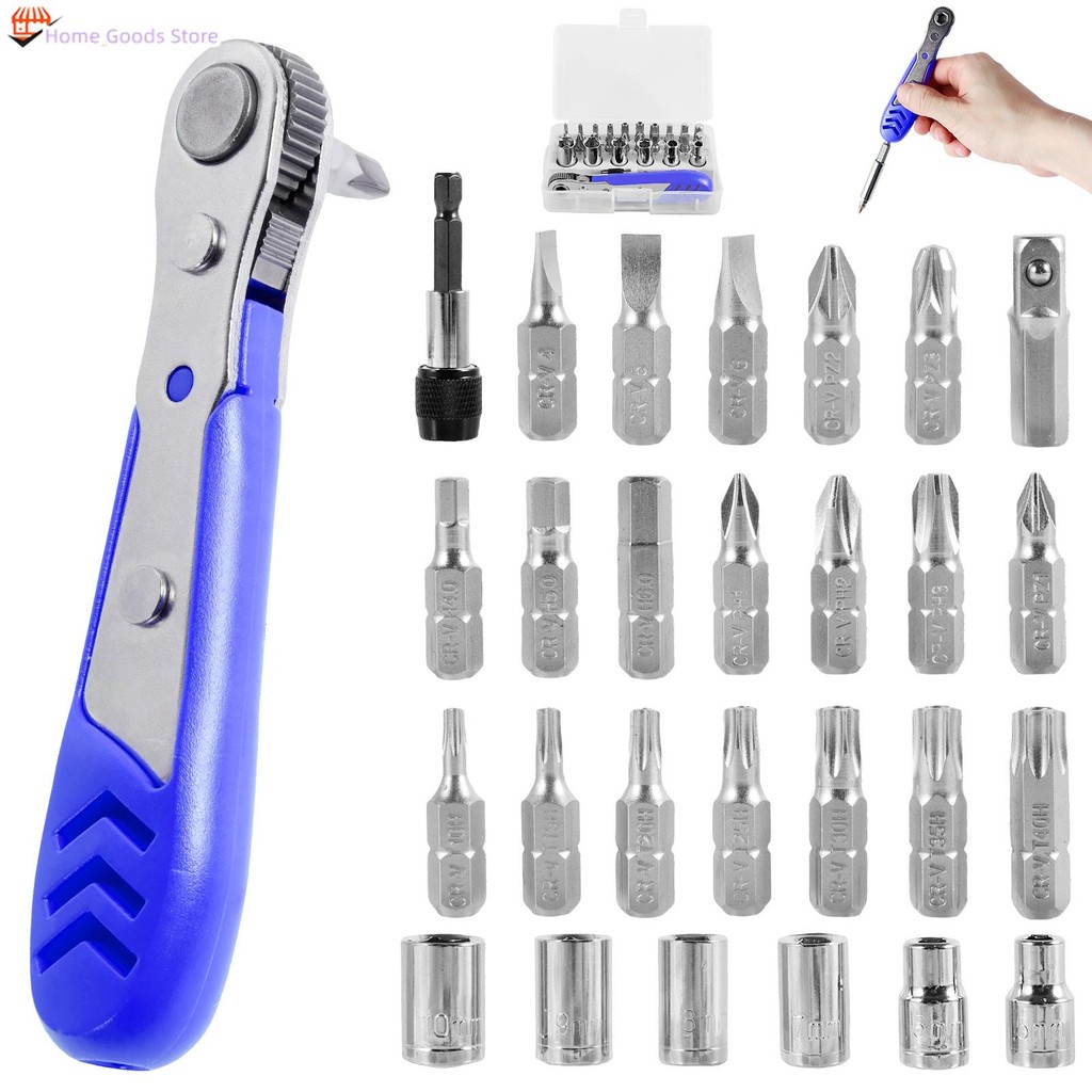 Right Angle Screwdriver Set 28 in 1 Mini Ratcheting Screwdriver Set 36 ...