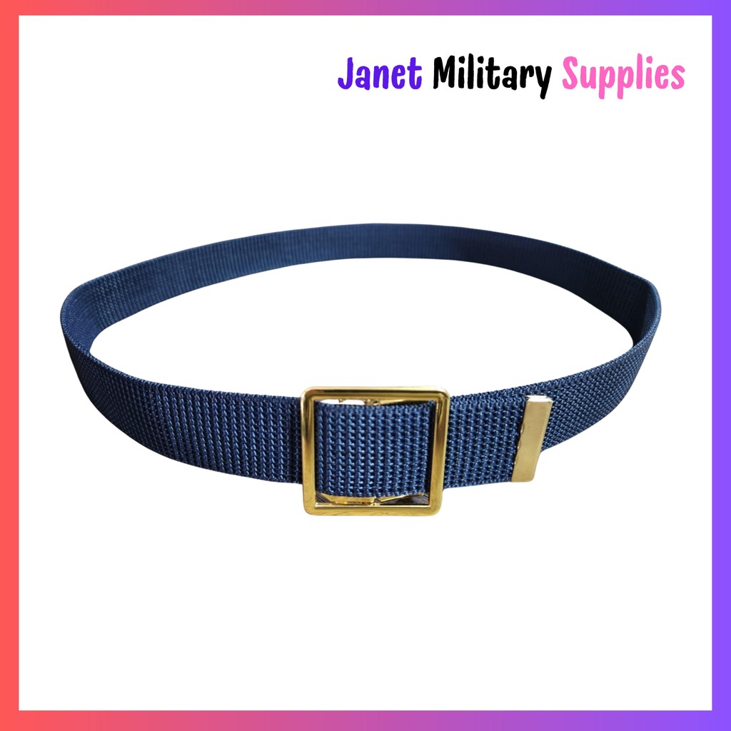 PNP Garrison Belt with Buckle Navy Blue Non-Garterized | Shopee Philippines