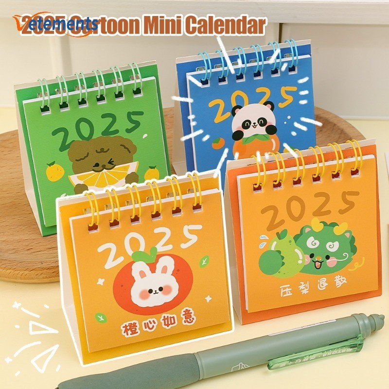 2025 Mini Cute Fruit Animals Desk Calendar - Annual Planner Manage Time ...