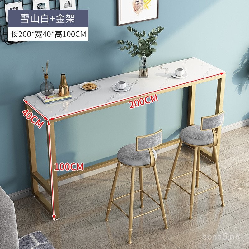 Nordic Marble Stone Plate Bar Counter High Bar Table Home Balcony ...