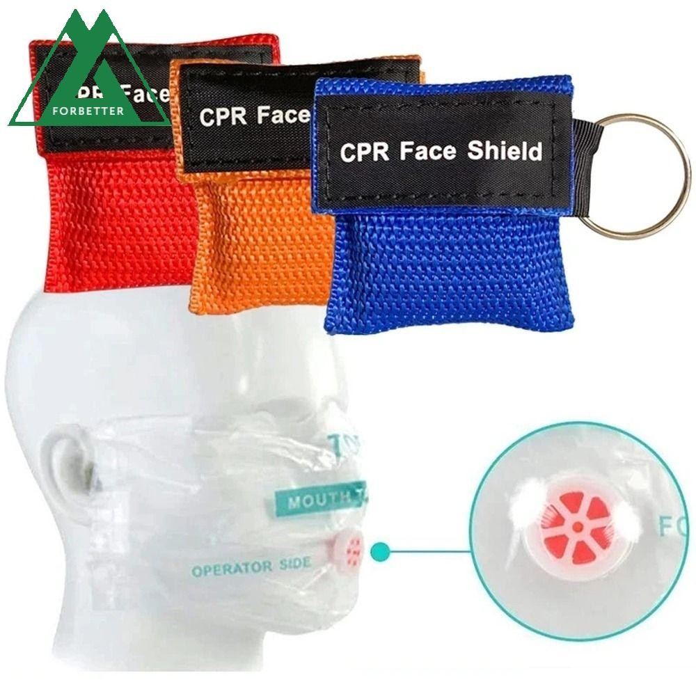 FORBETTER CPR Mask, Disposable Mouth Breath Emergency Face Shield ...