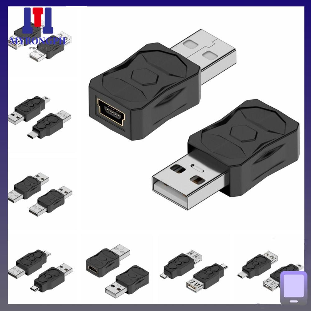 MYRONGPH USB-A to Micro USB Converter, Male to Female Laptop Mini USB ...