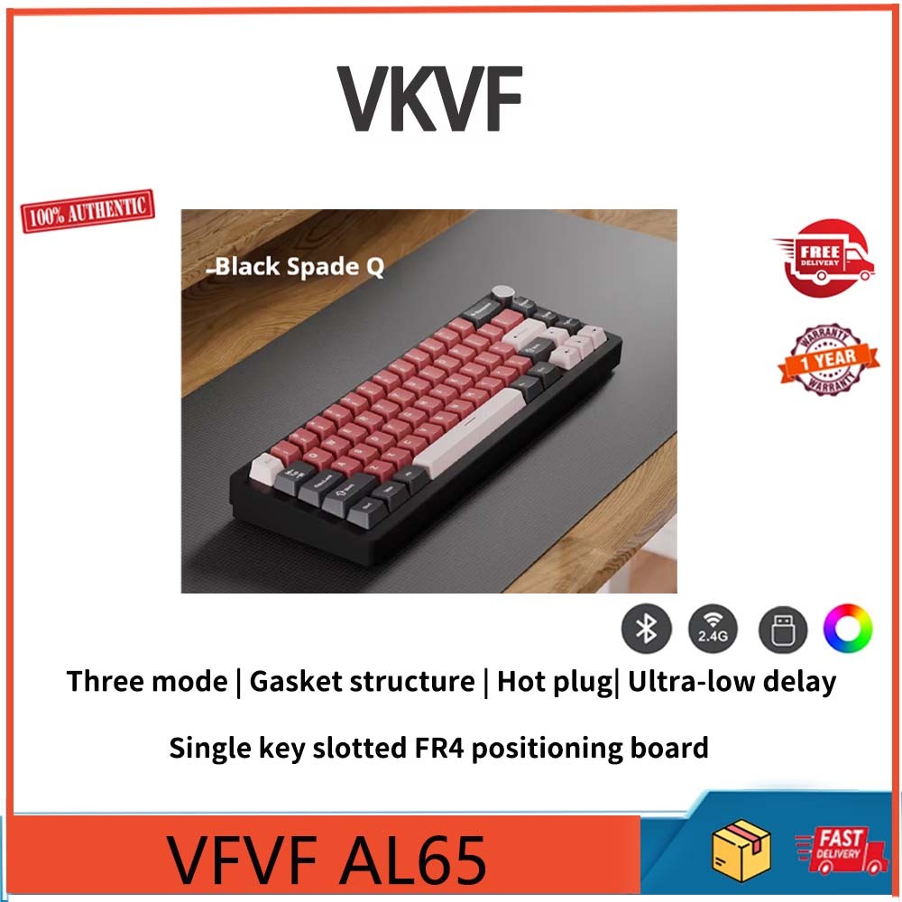VKVF AL65 three mode aluminum alloy customized mechanical keyboard ...