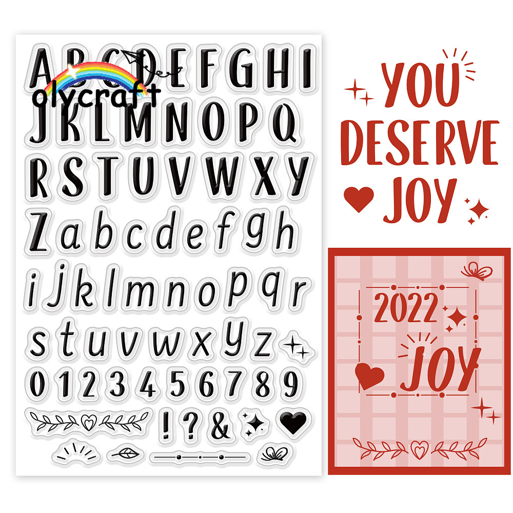 1Sheet PH Letter Clear Stamps Alphabets A-Z Transparent Stamps Number ...
