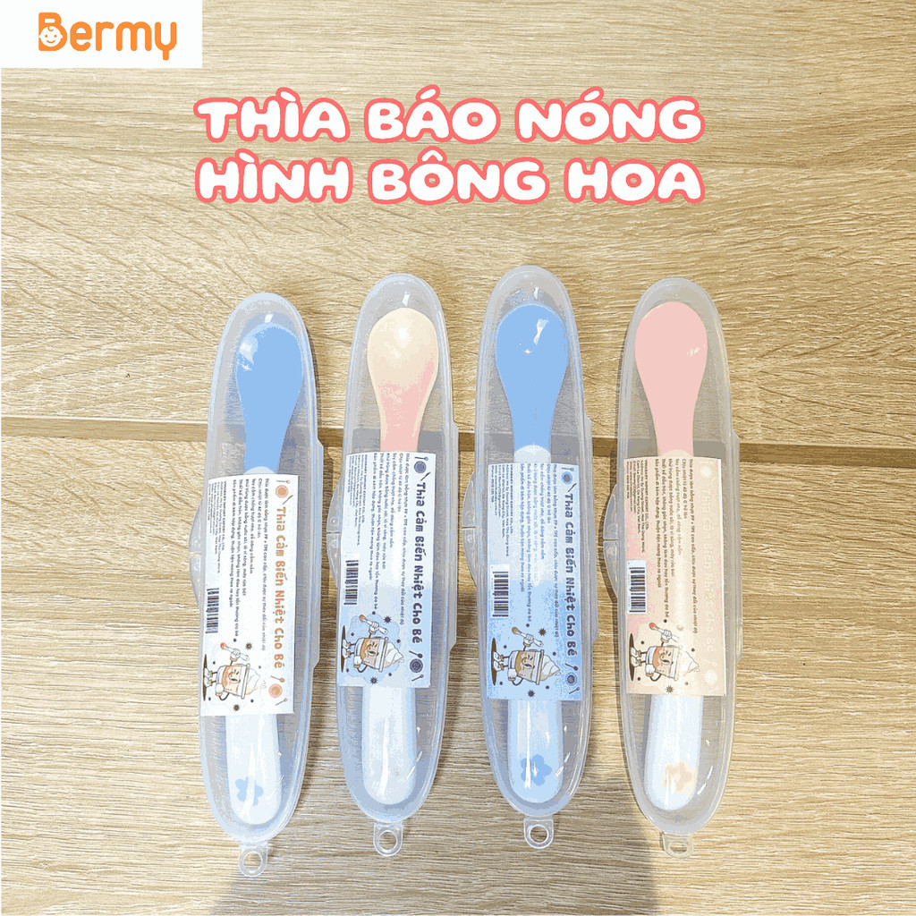 [New model] Bermy - Flower-shaped hot press spoon with box for babies ...