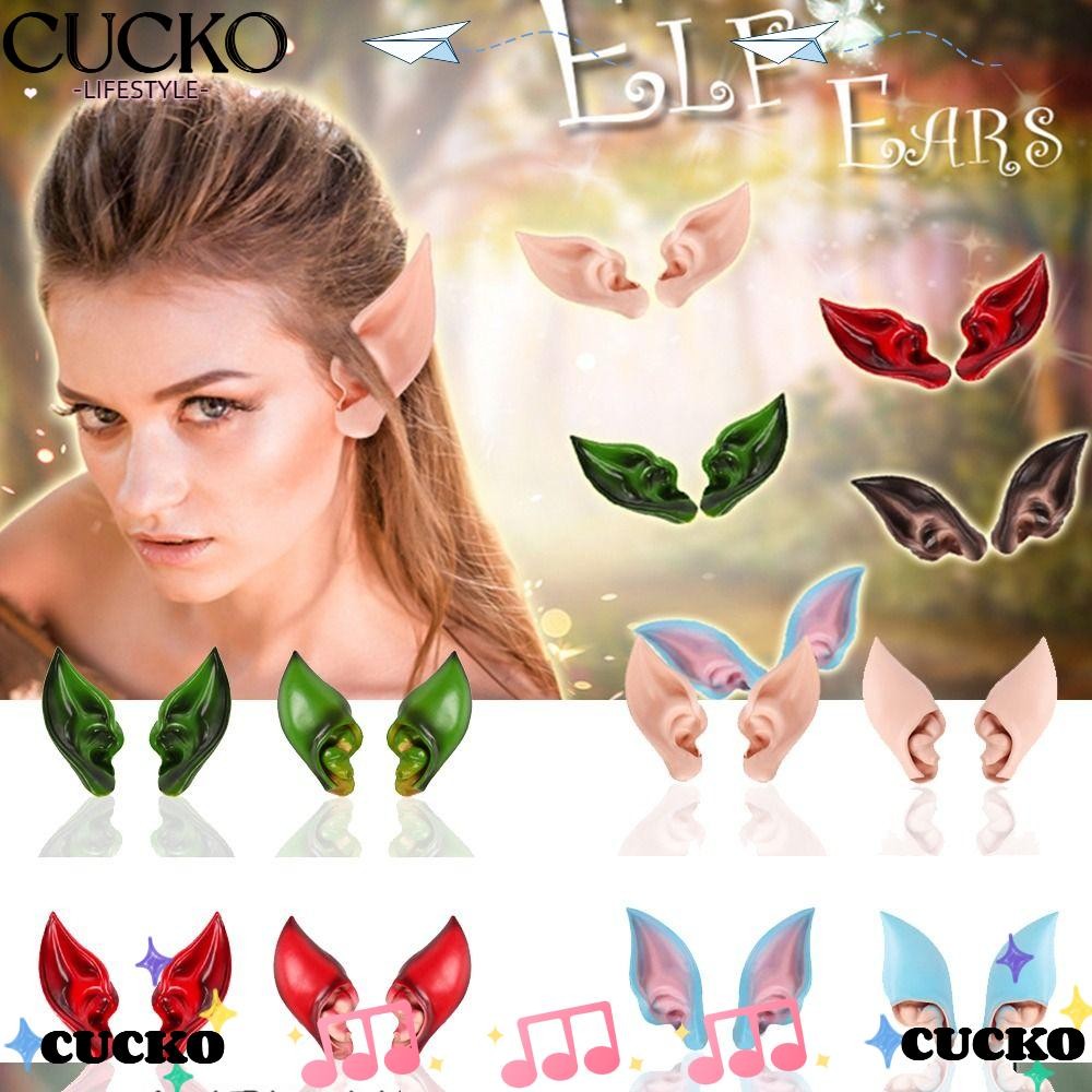 CUCKO Halloween Latex Elf Ears, Latex Cosplay props Elven Ears Props ...