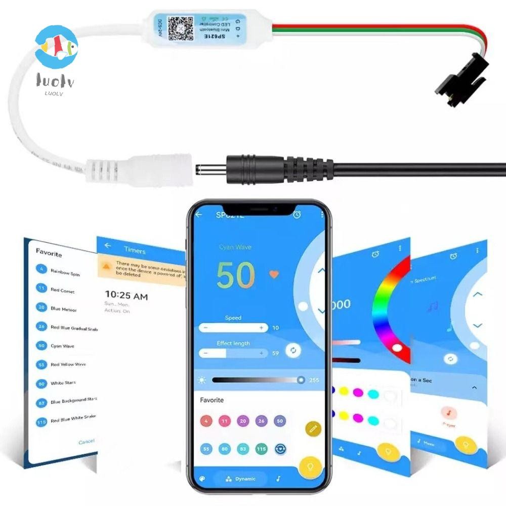 LUOLUVO Light Controller, Piexls SP621E Music Bluetooth App Controller ...