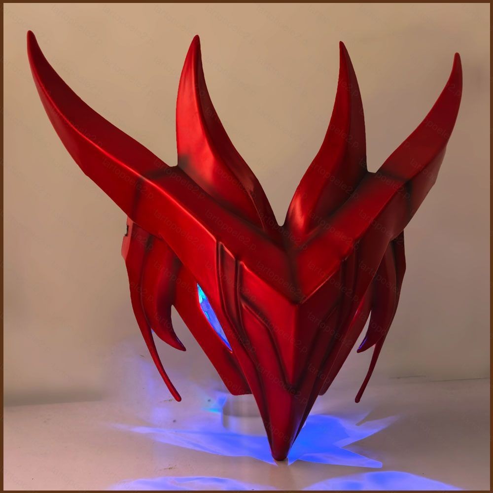 Kira LOL League of Legends The Unforgotten Yone Cosplay Mask Red White ...