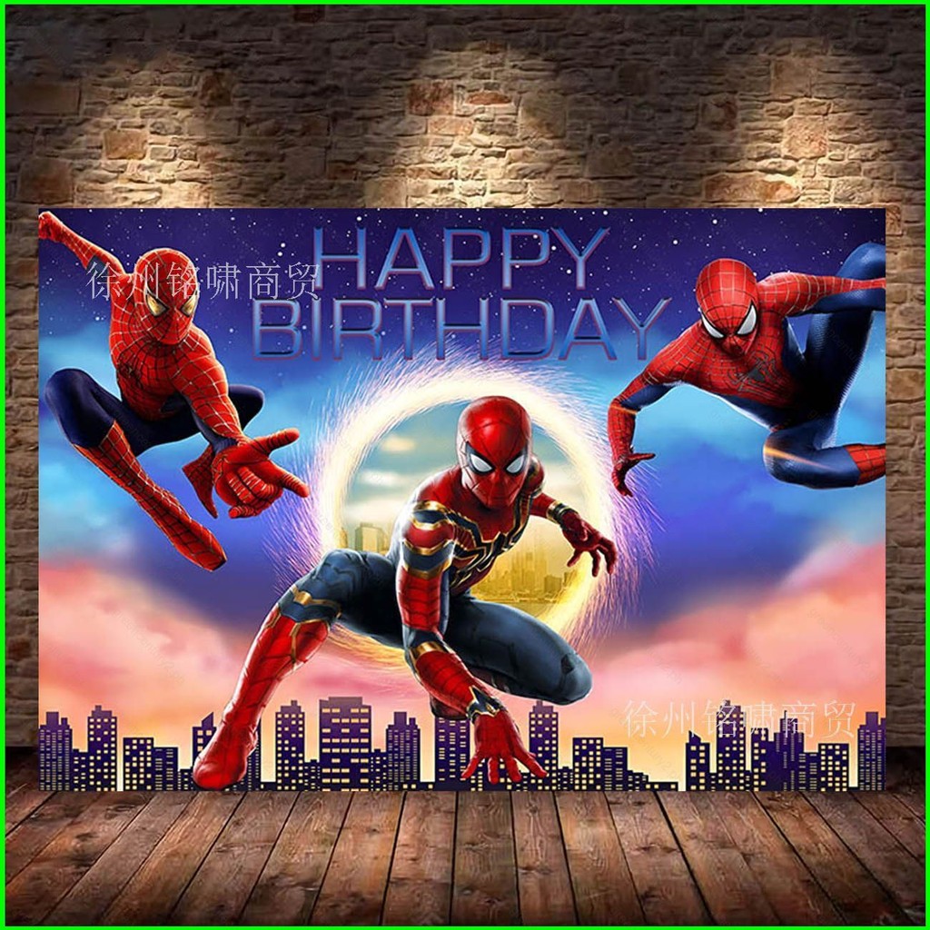 YG Spider-Man Theme Cartoon Celebrate Party Photo Photography Backdrop ...
