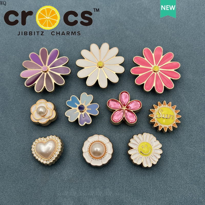 ⭐️Metal jibbitz crocs charms Shoe Buckle High Quality metal Flower ...