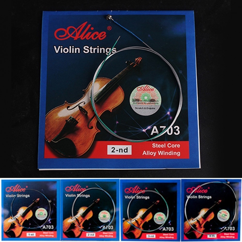 For Full Size E A D G Violin Replacement Strings With Smooth Steel Core ...