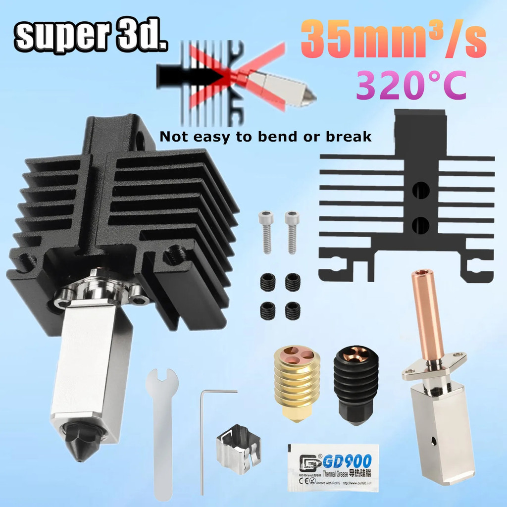 Bi Metal Heatbreak Hotend Kit Upgrade for Bambulabs p1p V2.0 High Speed ...