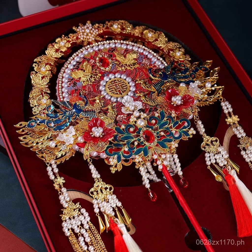 Two-tone Chinese Wedding Dragon and Phoenix Gown Gift for Bride ...