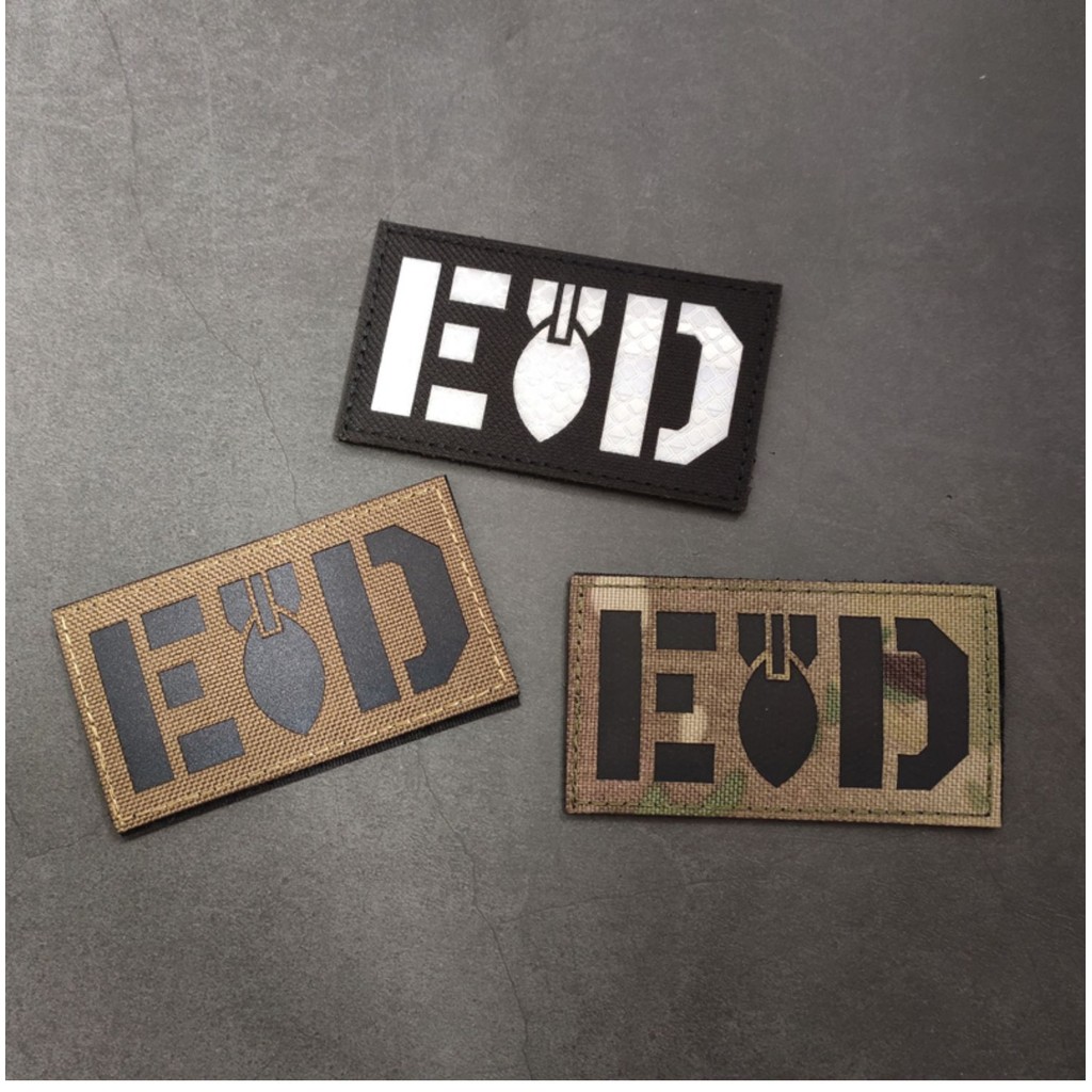 JaneEyre Velcro Badge Laser Hollow EOD Bomb-Removing Military Fan Reflective Morale Badge Unique ...