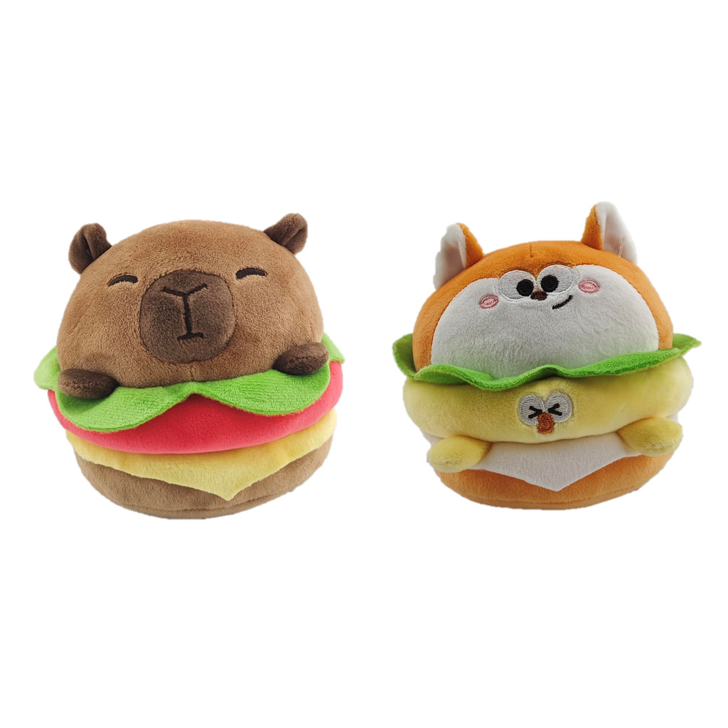 MINISO 5in Hamburger Plush Toy 2 Assorted Models Dundun (Fox, Capybara ...