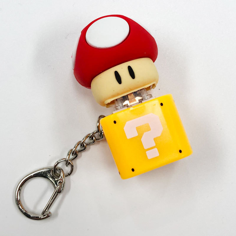 Super Mario Keychain Glowing Question Mark Pendant Anime Sounds Bag ...