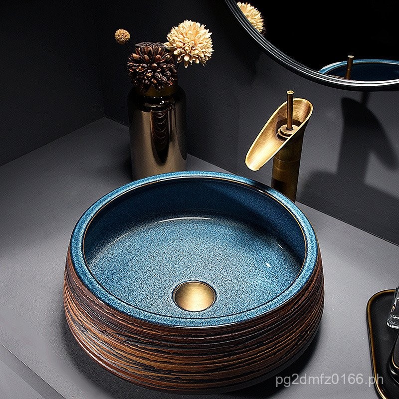 Nordic Style Wash Basin Single Basin Household Countertop Basin Ceramic ...