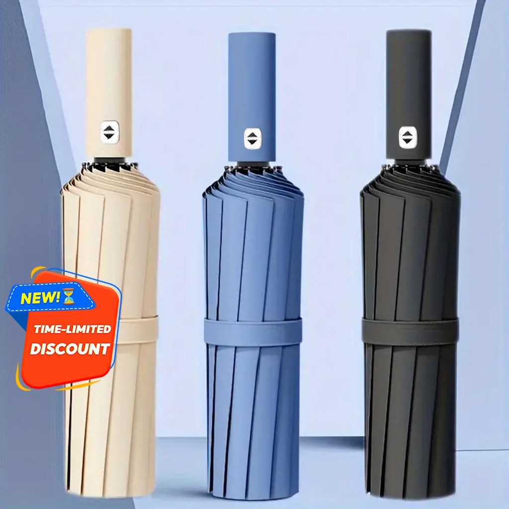 Travel Umbrella Compact Collapsible, Automatic, Strong And Portable ...