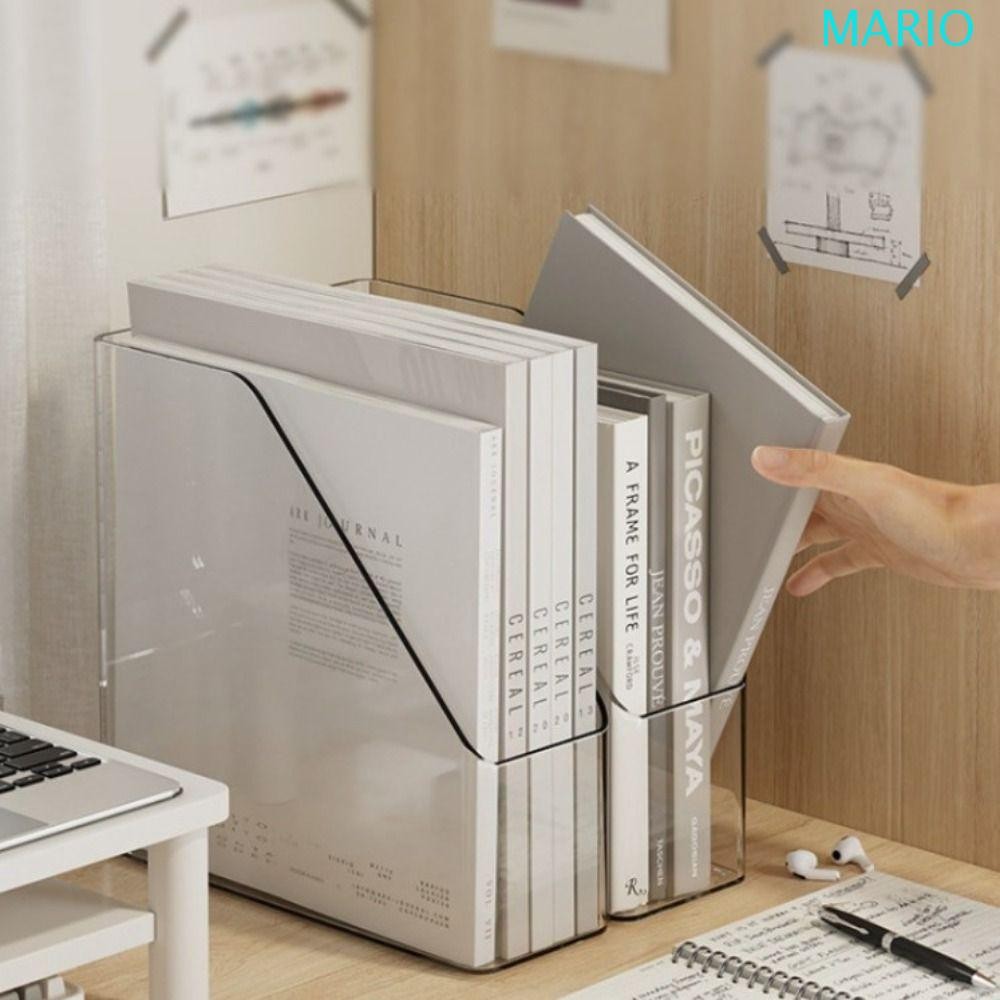 MARIO Desk File Folder, Transparent Clear File Storage Box, Minimalism ...
