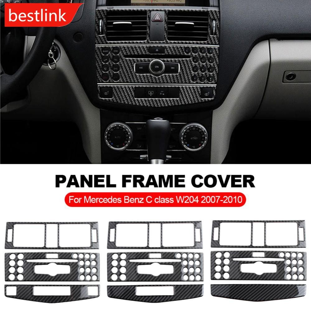 BESTLINK 3Pcs/Set Carbon Fiber Car Center Console Air Outlet ...