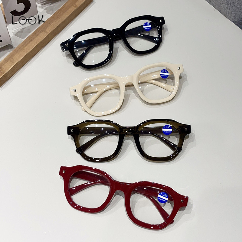 Rice Nail Square Frame Unisex Glasses Fashion Anti Blue Light ...