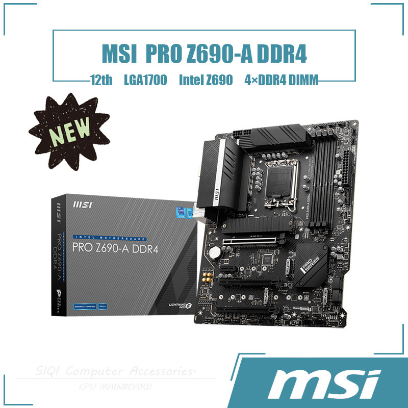[NEW] MSI PRO Z690-A DDR4 Motherboard 4×DDR4 DIMM Intel Z690 LGA1700 ...