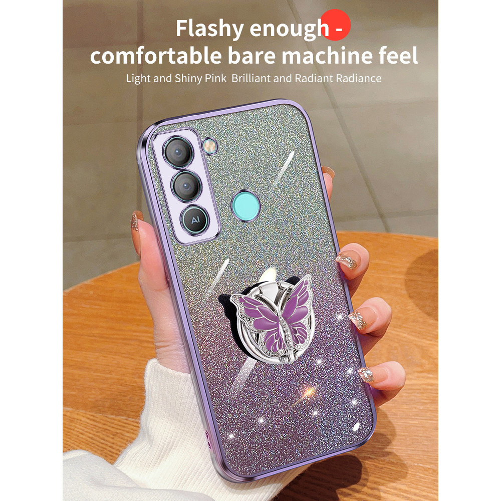Casing Tecno Pop 5 LTE phone case features a soft gold edged glossy ...