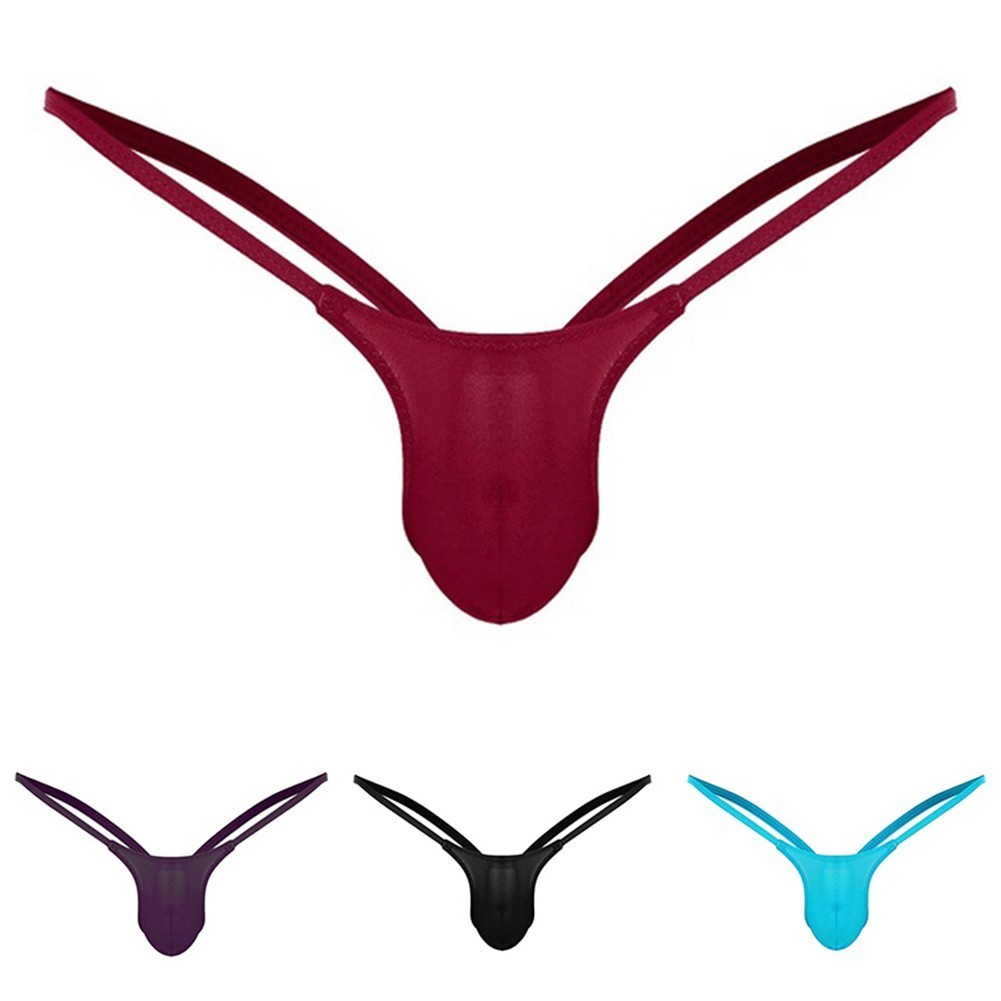 Men Underwear G-strings Thongs Men Sexy Underpants T-back Tanga Bulge ...
