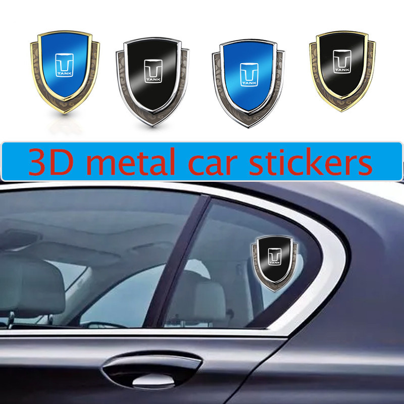Tank car 3D laserlogo side door badge metal stickers side window emblem ...