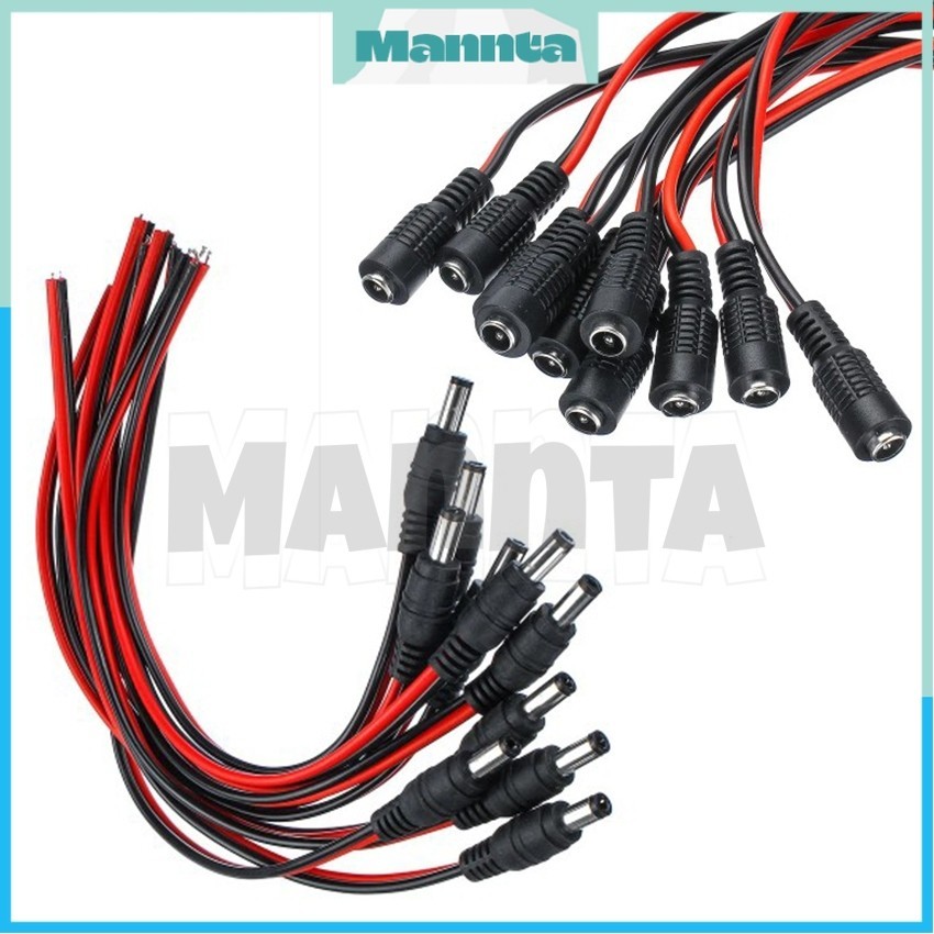 5Pcs Female DC Cable 5Pcs Male DC Cable Power Cable Fit to use with ...