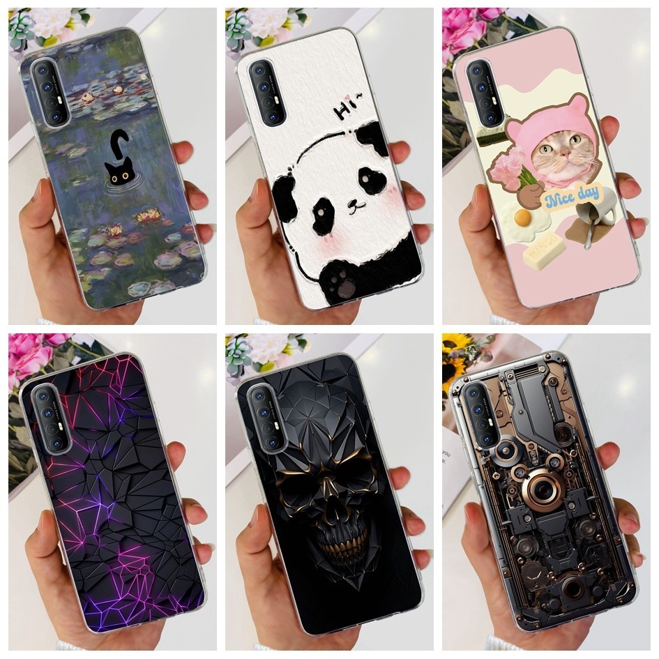 For OPPO Reno 3 Pro 4G Case CPH2035 CPH2037 CPH2036 Cute Cartoon Soft ...