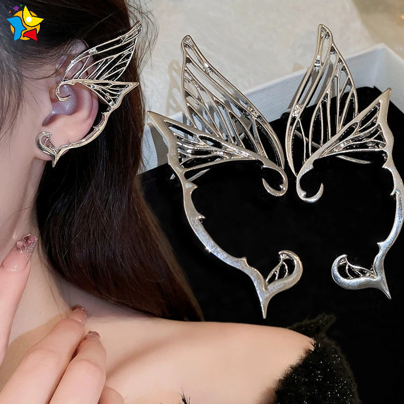 Fashion Exquisite Metal Elf Ear Cuffs Butterfly Wing Fairy Ear Clip for ...